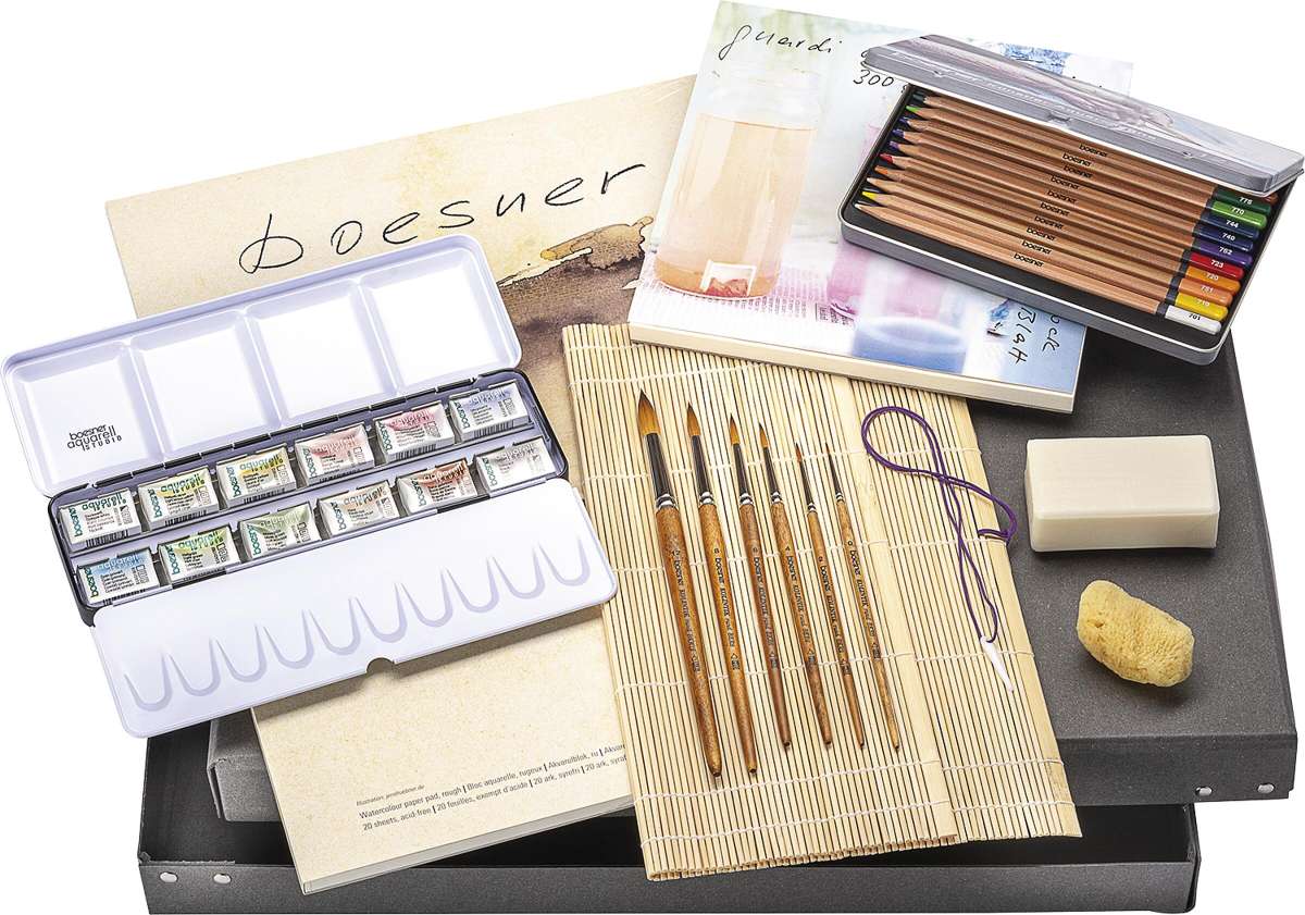 boesner Großes 14-teiligesAquarell-Set | Künstlerbedarf von boesner ...