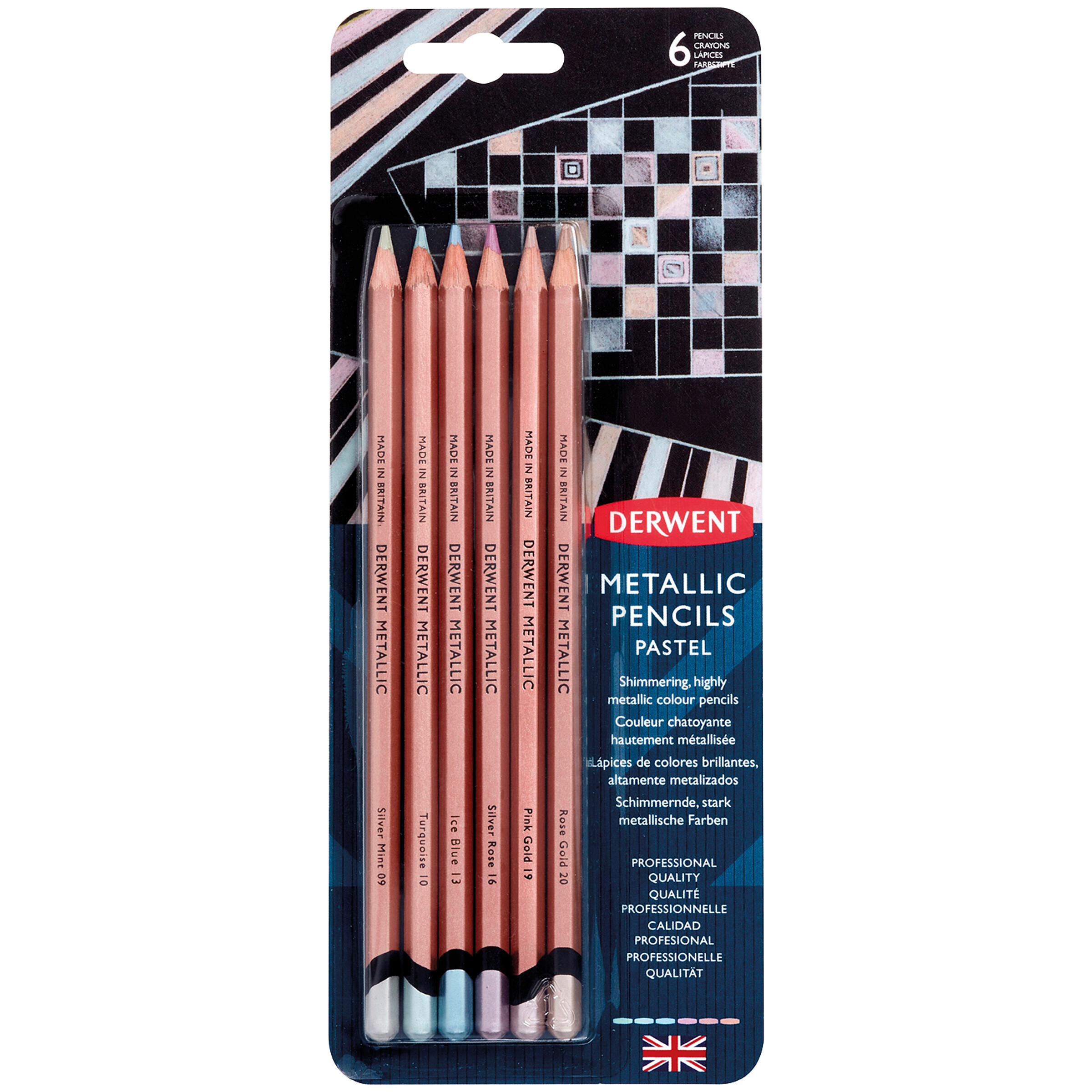 Derwent Metallic Pencil Zeichenstift-Set | Künstlerbedarf von boesner ...